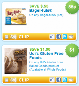 Bagel-Fuls and Udi's Gluten Free Foods - A Thrifty Mom - Recipes ...