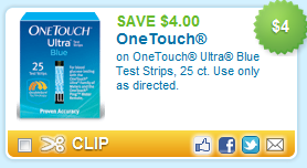 One Touch Ultra blue test strips, Crave treats, Filippo Berio coupons ...