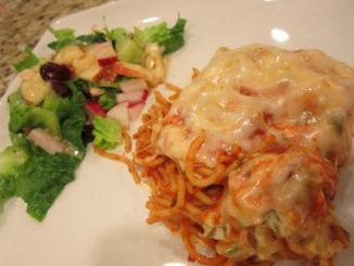 Cheesy Baked Spaghetti Recipe - A Thrifty Mom - Recipes, Crafts, DIY ...