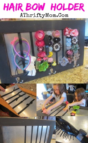 Make your own hair accessories board ~ DIY Hair Bow Holder - A Thrifty ...