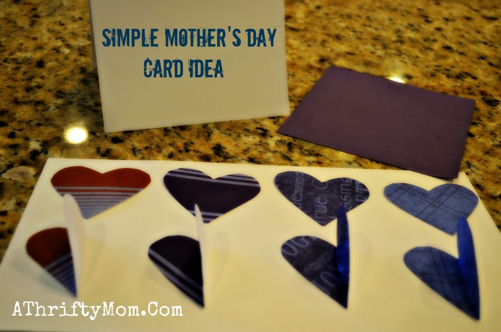 Simple Mother’s Day Card DIY ~ Heart Bloom Card – A Thrifty Mom