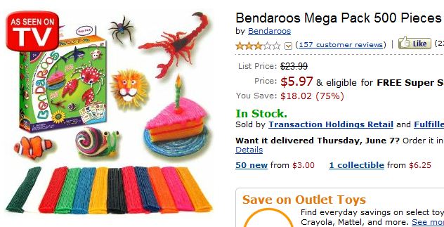 Bendaroos Mega Pack 500 Pieces Only $6.97 (was $23.99) ~ Kids Summer ...