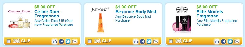 Walgreens Fragrance Coupons~ Celine Dion, Beyonce, Elite & more - A ...