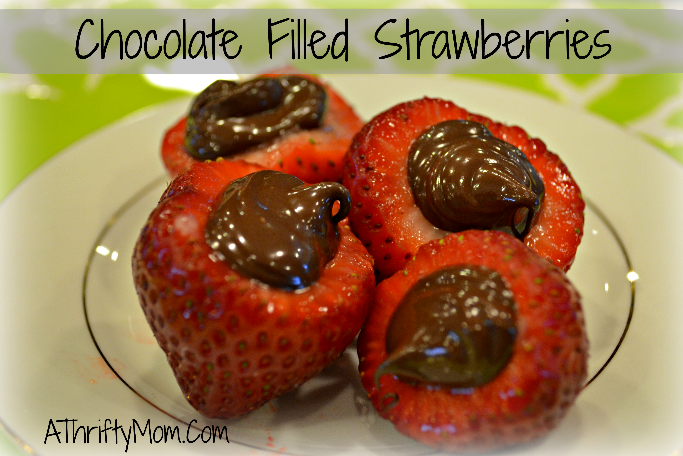 Chocolate Filled Strawberries ~ Nutella Filled Strawberries, Spring ...