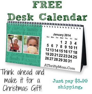 FREE personalized desk calendar ~ Great gift idea - A Thrifty Mom ...