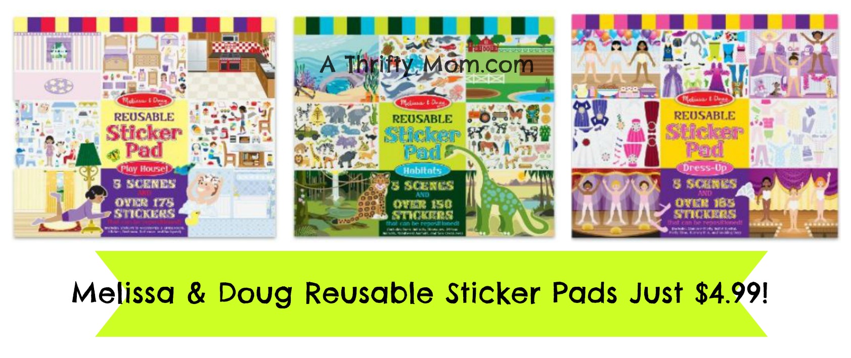Melissa & Doug Reusable Sticker Pads Just $4.99 Each! – A Thrifty Mom