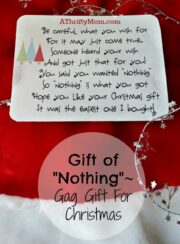 Gift of “Nothing”~ Christmas Gag Gift – A Thrifty Mom