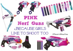 PINK Nerf Guns for GIRLS ~ Because girls like to shoot too Nerf Rebelle ...
