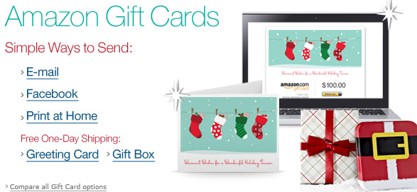 LAST MINUTE gift idea Amazon Gift Card ~ Email, Facebook or print them ...