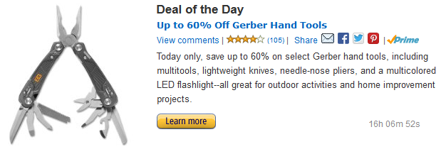 Up To 60% Off Gerber Hand Tools - Deal of the Day ~ Great Gifts For Him ...