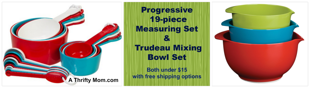 Progressive 19-piece Measuring Set & Trudeau Mixing Bowl Set Under $15 ...