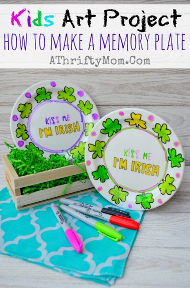 How To Make Memory Plate ~ Kids Art Project - A Thrifty Mom - Recipes ...