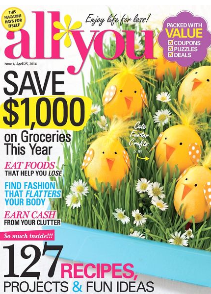 all You – list of coupons for April 2014 – A Thrifty Mom