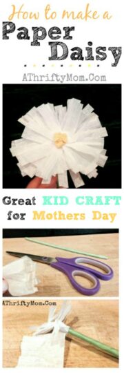 How To Make A Paper Daisy ~ Paper Flowers DIY Mothers Day Craft – A ...
