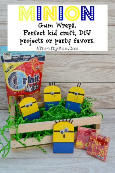 Minion Gum Wraps ~ Kids Craft for a Minion Theme Party #Minions – A ...