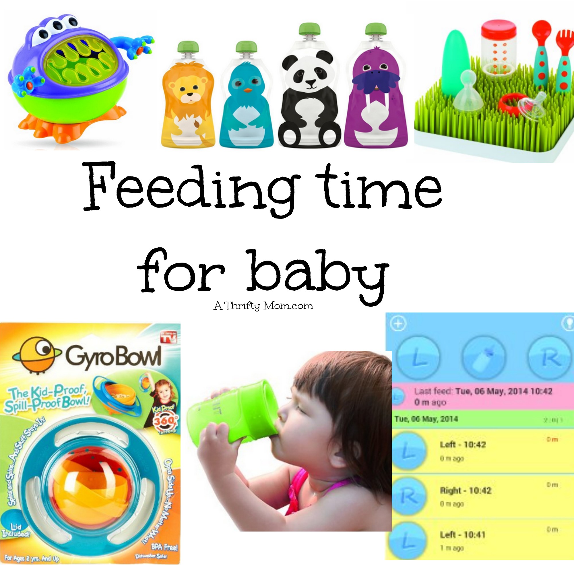 Feeding time for the baby ~ snack holders, utensil dryer, feeding app ...