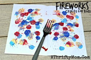 Painted Fireworks ~ Quick and Easy 4th of July Craft Ideas – A Thrifty Mom