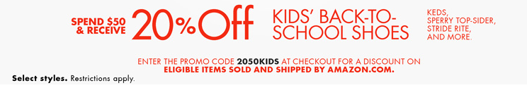 Back-To-School Shoes Sale, Spend $50 get 20% off – A Thrifty Mom