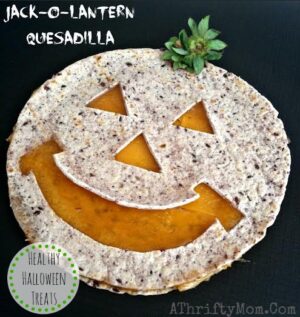 Jack-O-Lantern Quesadilla ~ Healthy Halloween Recipes #Halloween #Hacks ...