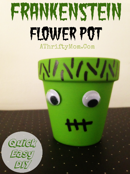 Frankenstein Flower Pot ~ Halloween DIY Craft #KidsCraft, #Halloween ...