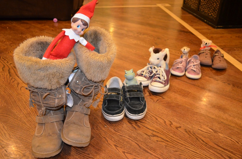 Elf On the Shelf Ideas, Easy Elf On The Shelf Ideas. Shoe train – A ...