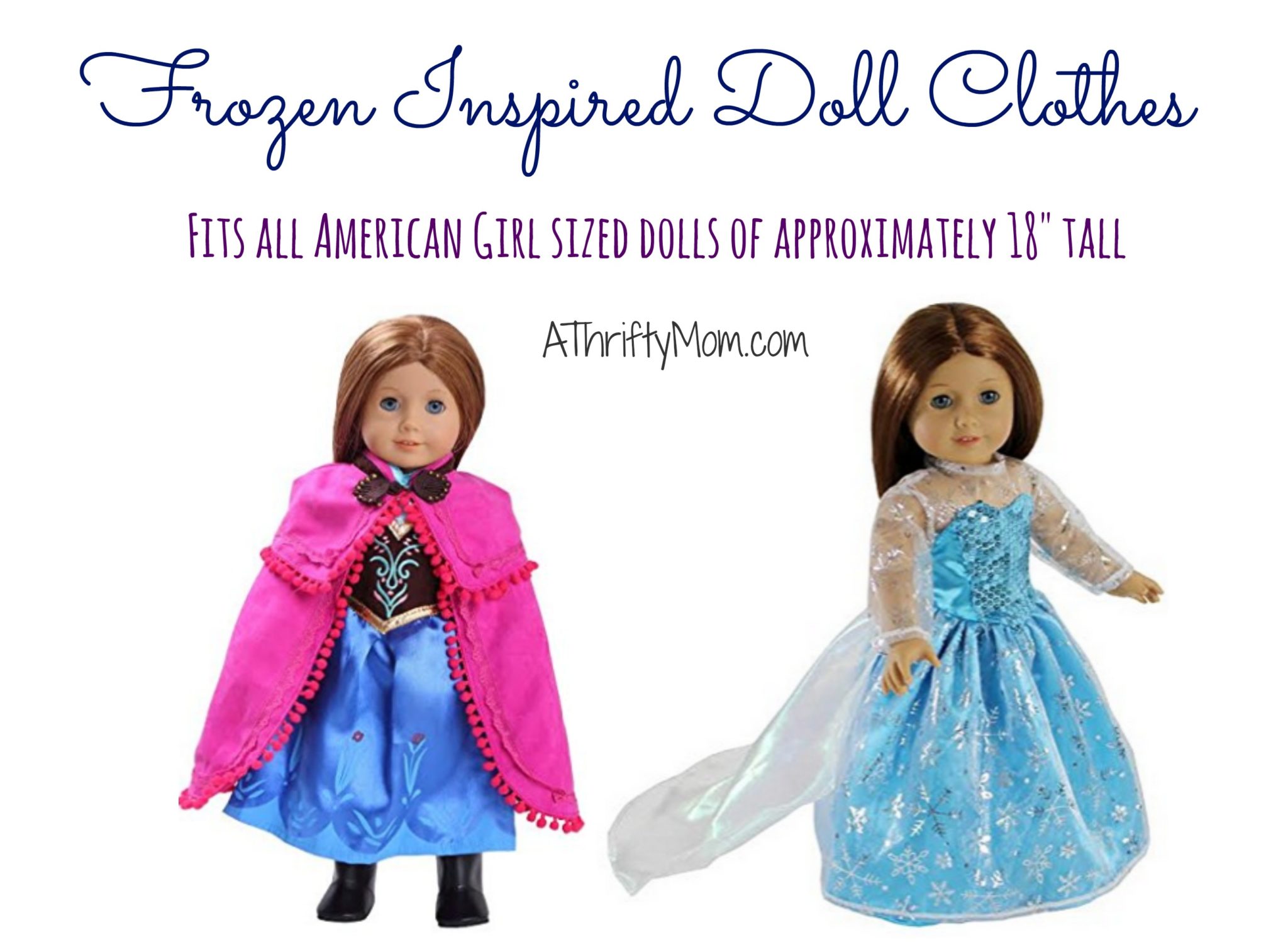 Frozen Inspired Elsa and Anna Doll Clothes – Fits All American Girl ...