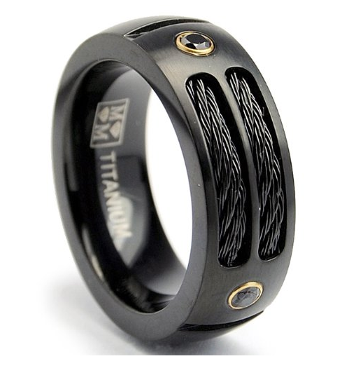 Manly Titanium and Steel cable wedding ring band – A Thrifty Mom