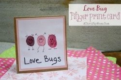 Easy Homemade Card Idea ~ Love Bug Finger Print Card #KidsCrafts #DIY ...