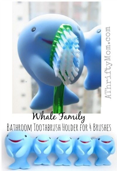Whale Family Bathroom Toothbrush Holder for 4 Brushes ~ simple ...
