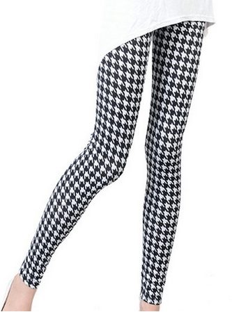 Houndstooth pattern leggings on sale – A Thrifty Mom