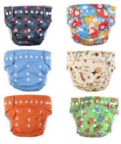Set of 6 Cloth Diapers with 6 Diaper Inserts – A Thrifty Mom