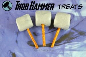 Easy Superhero Party Ideas ~ Thor Hammer Treats – A Thrifty Mom