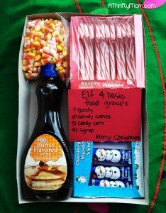 Elf 4 basic food groups gift basket, great white elephant gift – A ...