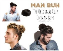 Man Bun ~ The original Clip On Man Bun (Gag gift or white elephant gift ...