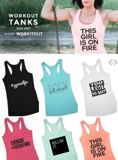 Workout Graphics Tanks Half Off Sale (FREE SHIPPING)~ Today Only – A ...
