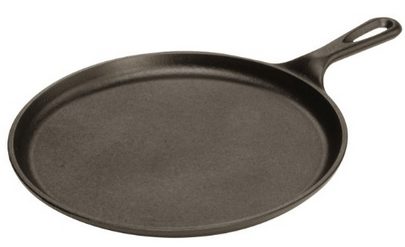 Lodge Cast-Iron Round Griddle – Great for the Campfire, Stovetop, or ...