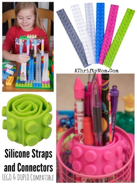 Flexible Legos ~ Silicone Straps and Connectors Creative Building Kit ...