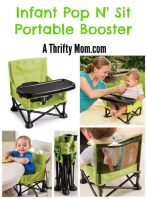 Infant Pop N' Sit Portable Booster - A chair for baby anywhere - A ...