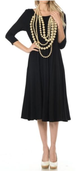 Women’s A-Line Trapeze Midi Dress – A Thrifty Mom