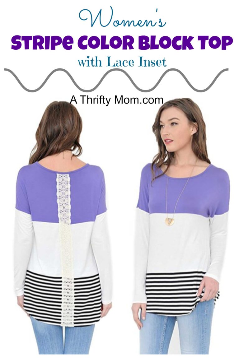 Womens Stripe Color Block Top – A Thrifty Mom