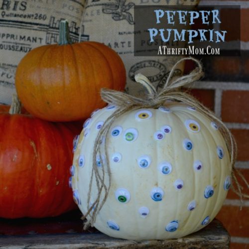 DIY Halloween Peeper Pumpkin ~ Safe way for kids to decorate a pumpkin