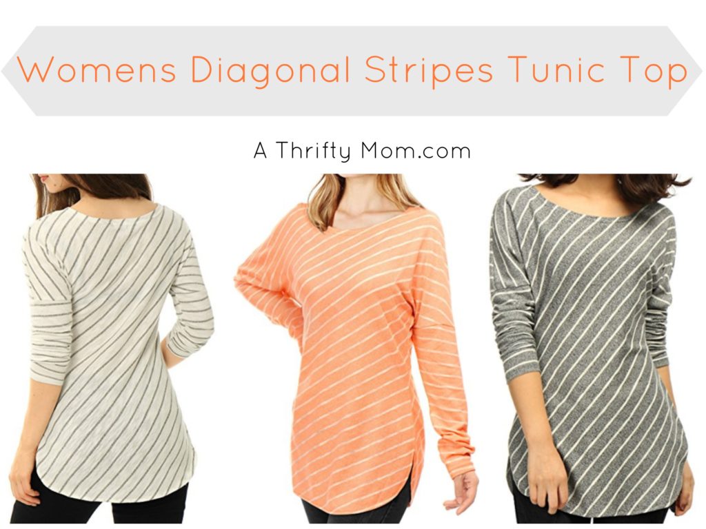 Diagonal Stripe Tunic Top – A Thrifty Mom