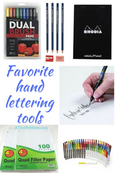 Favorite hand lettering tools – A Thrifty Mom