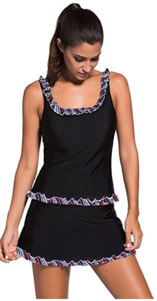 Womens Lace Trim Tankini Swimsuit A Thrifty Mom