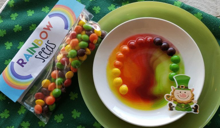 St Patricks Day Crafts For Kids, Free Printable – Rainbow Seeds Treat ...