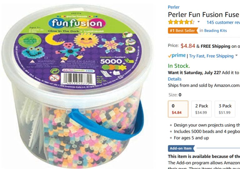 Perler Fusion Fuse Bead Bucket – Kids Craft – A Thrifty Mom