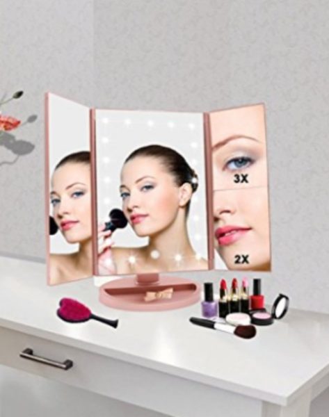 Lighted desktop mirror – A Thrifty Mom