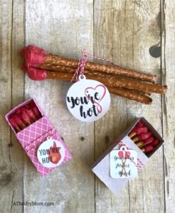 Matchstick Valentines, free printable tags – A Thrifty Mom