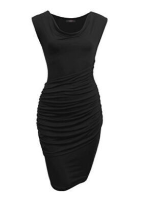 Cap sleeve dress with ruching – A Thrifty Mom