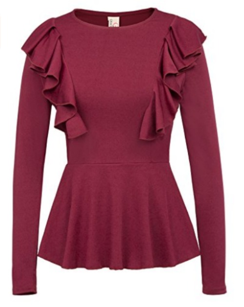 Ruffle peplum top – A Thrifty Mom
